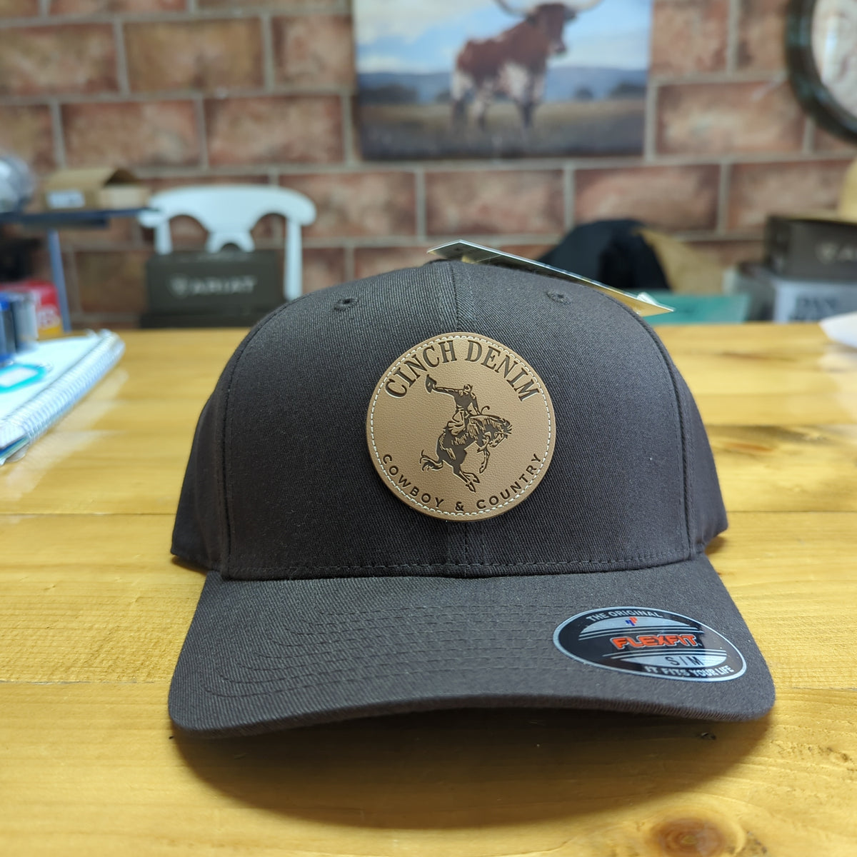 Cinch Men's Brown Flexfit Cap | Nate's Western Wear
